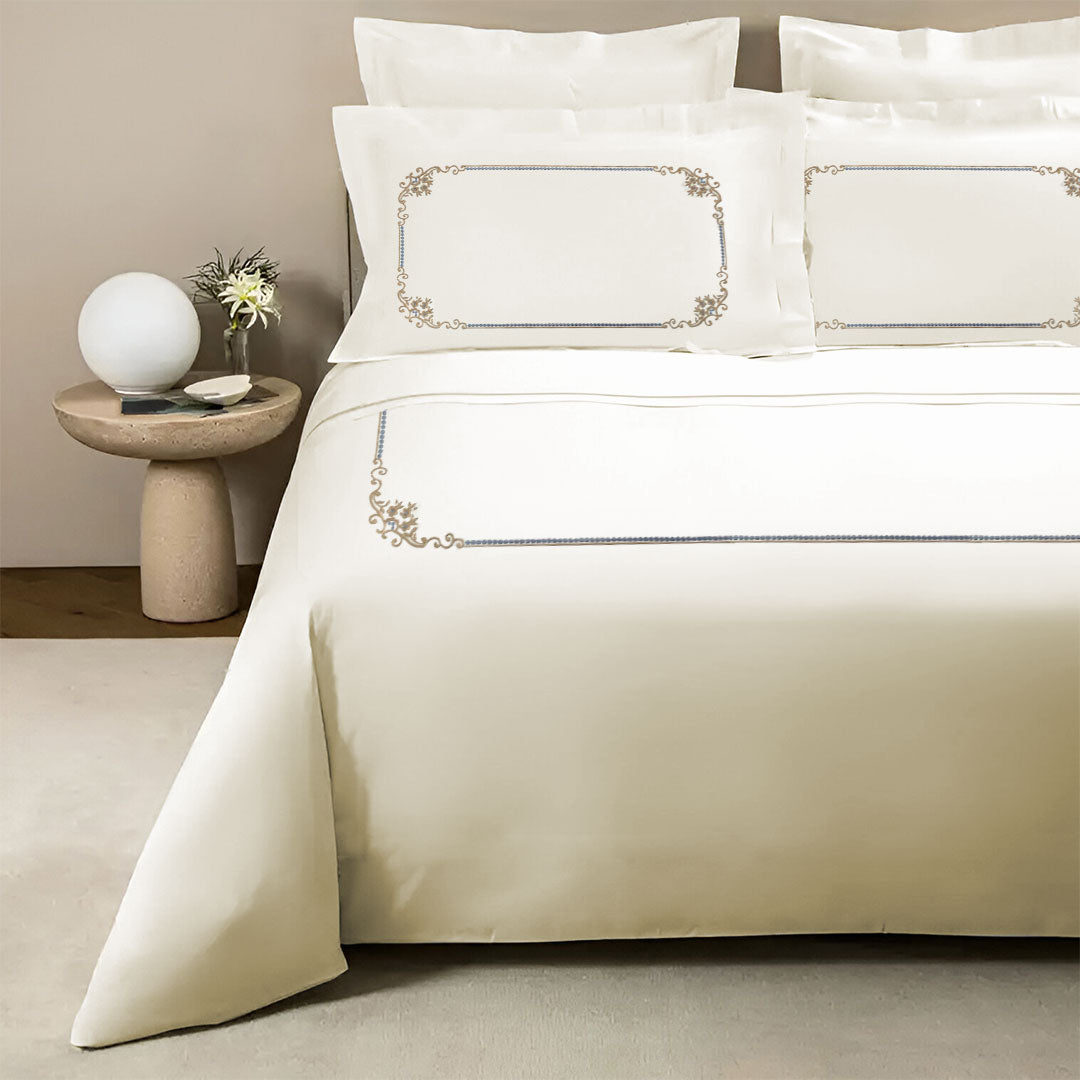 Victoria | Quilt Cover - Embroidered Linen by Sohum – Sohum Linen
