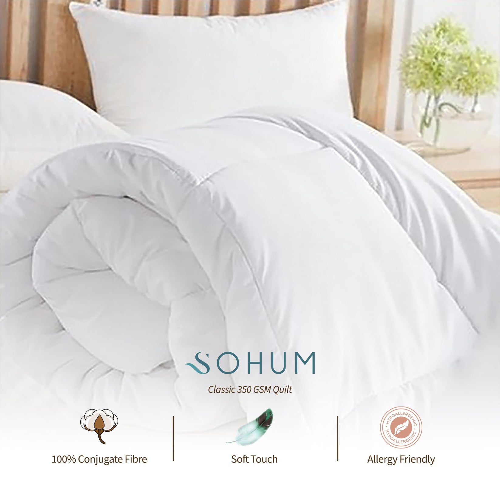Hotel White Quilt | Comforter & Duvet | Wholesale Supply | Sohum Linen